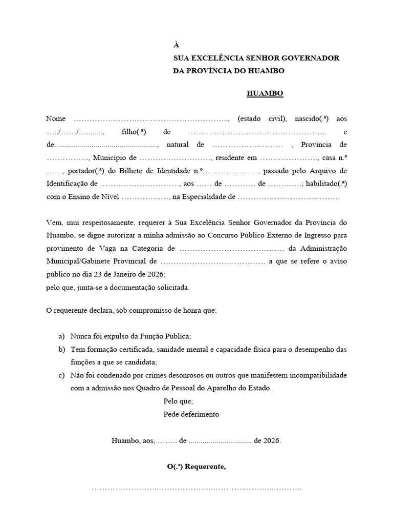 Modelo de Requerimento | PDF