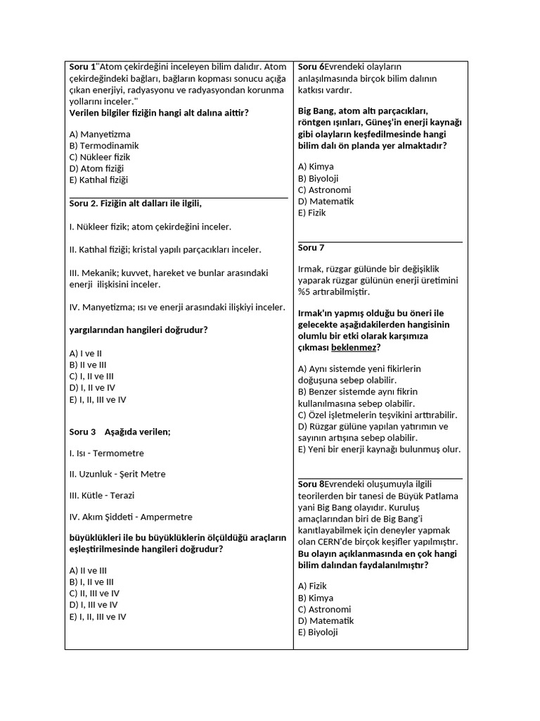 9 Fizik 2.test | PDF