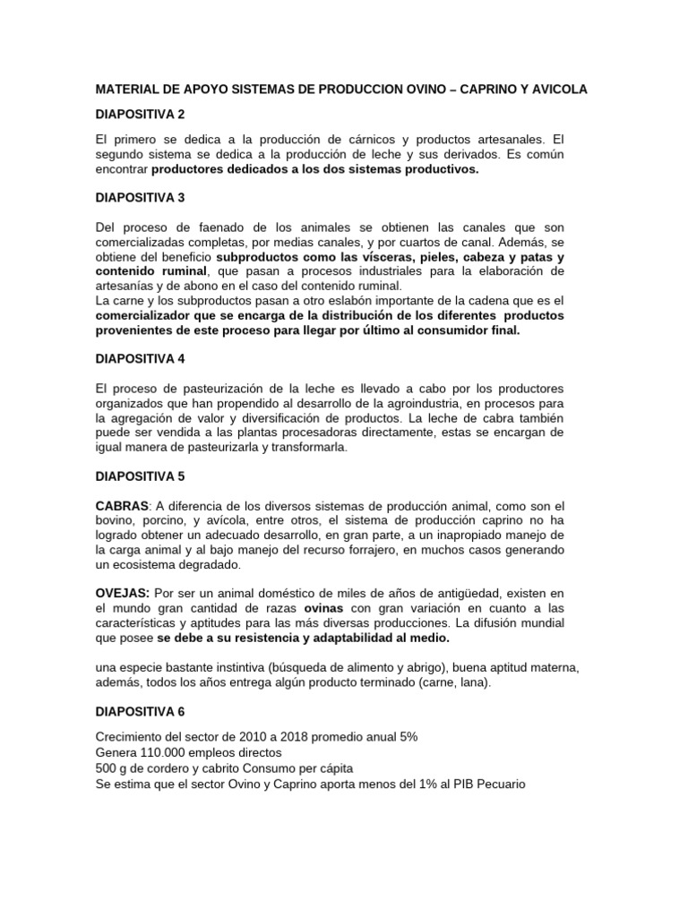 Presentacion caprino | PDF | Carne | Oveja