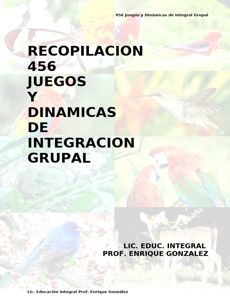 456 Dinamicas de Integracion Grupal - Enrique Gonzalez - PDF Versión 1 ...