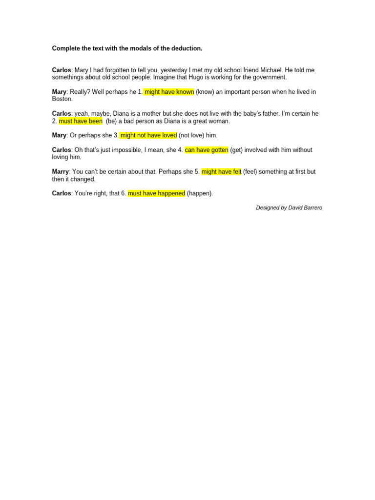 Quiz 2 - Modals | PDF