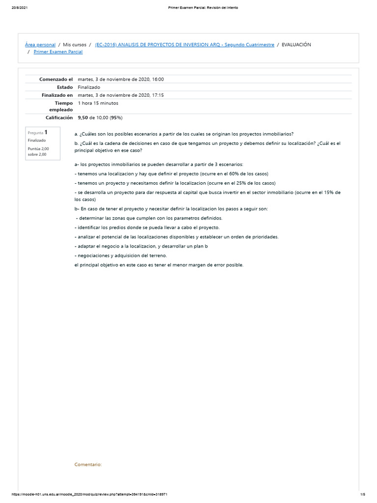 Primer Examen Parcial_ Revisión Del Intento | PDF | Análisis FODA
