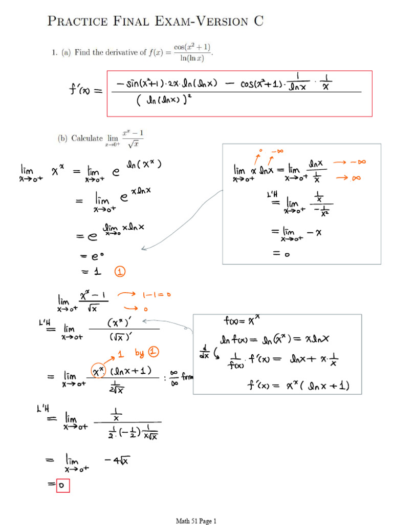 Solutions Practice Final C | PDF