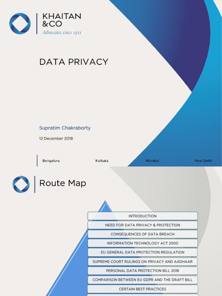 Presentation - Overview of IT Act, SPDI Rules and Interface With GDPR | PDF