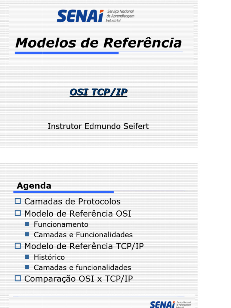 Modelo de Referência Osi | PDF | Suíte de protocolo de internet ...
