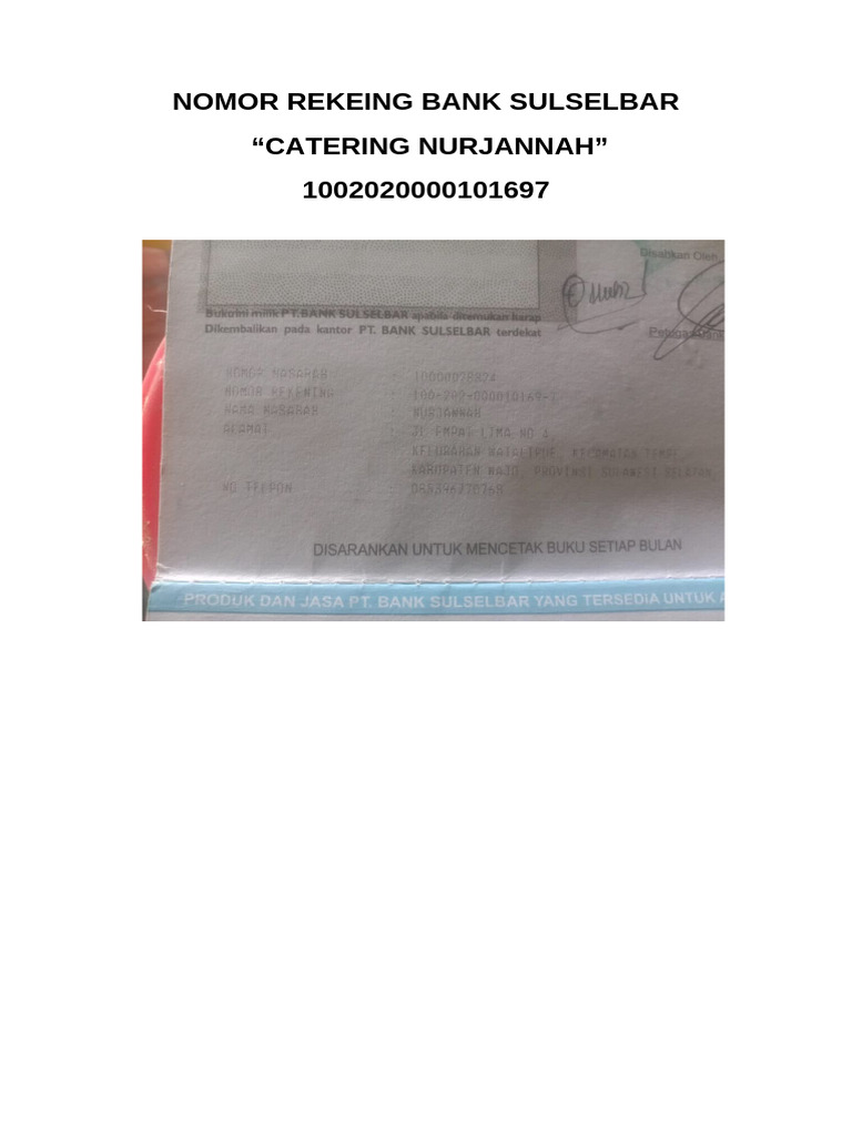 NMR Rekening NURJANNAH | PDF