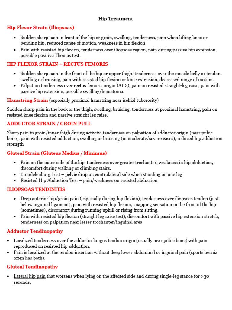 HP Treatment | PDF | Hip | Anatomical Terms Of Motion