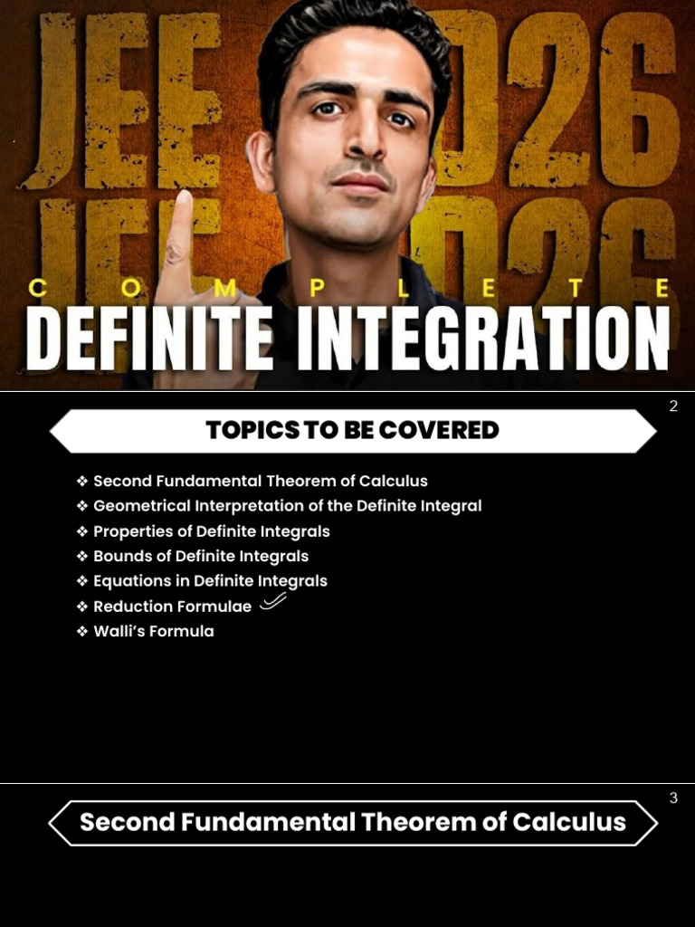 Definite Integration Jee 2026 | PDF | Integral | Function (Mathematics)