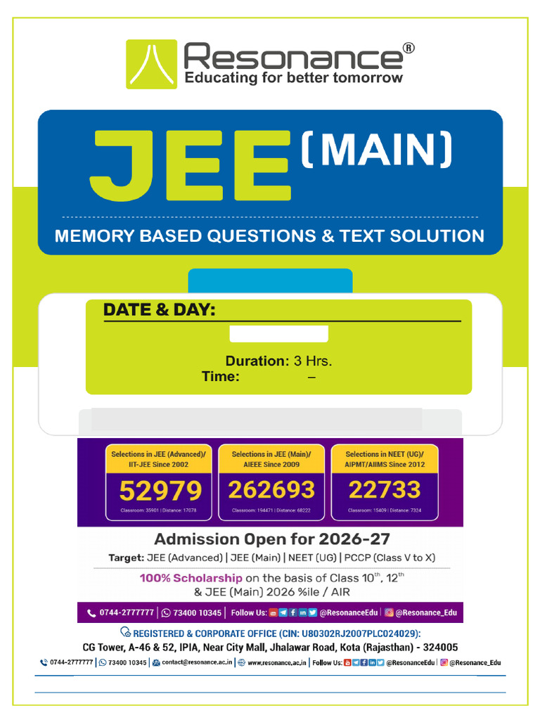 Mathematics Shift 2 23 Answer Key | PDF | Elementary Geometry ...