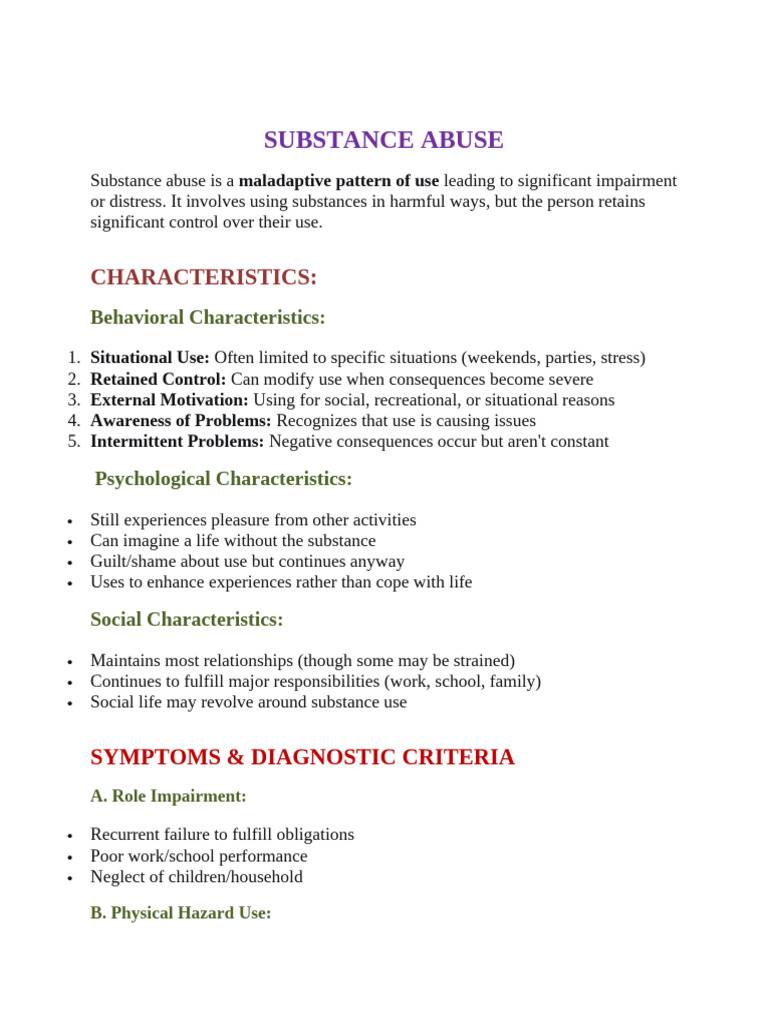 Substance Abuse | PDF | Substance Abuse | Mental Health