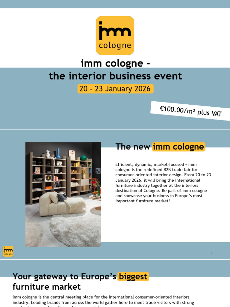This Is The New Imm Cologne 2026 Event Eng | PDF | Marketing | Interior ...
