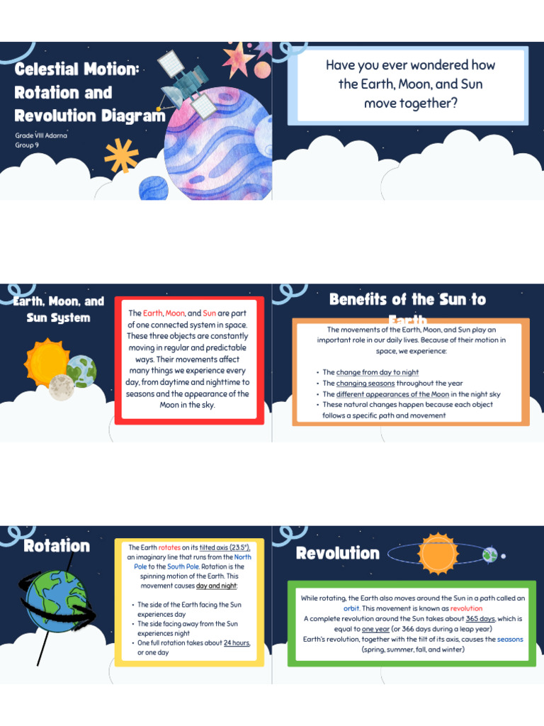 Rotation and Revolution FP | PDF | Rotation | Earth