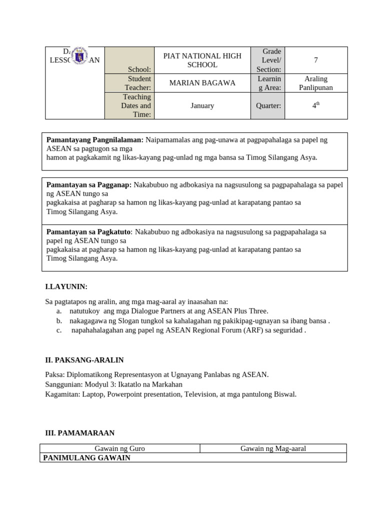 LP Asean Day 2 | PDF