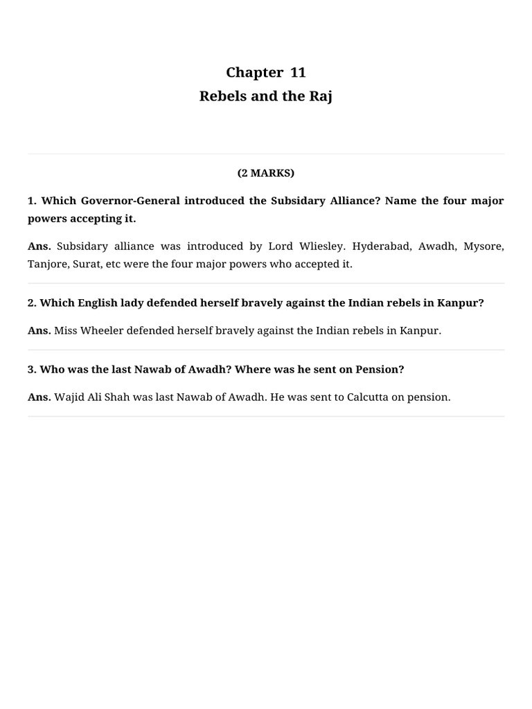 Rebels and The Raj: Tanjore, Surat, Etc Were The Four Major Powers Who ...