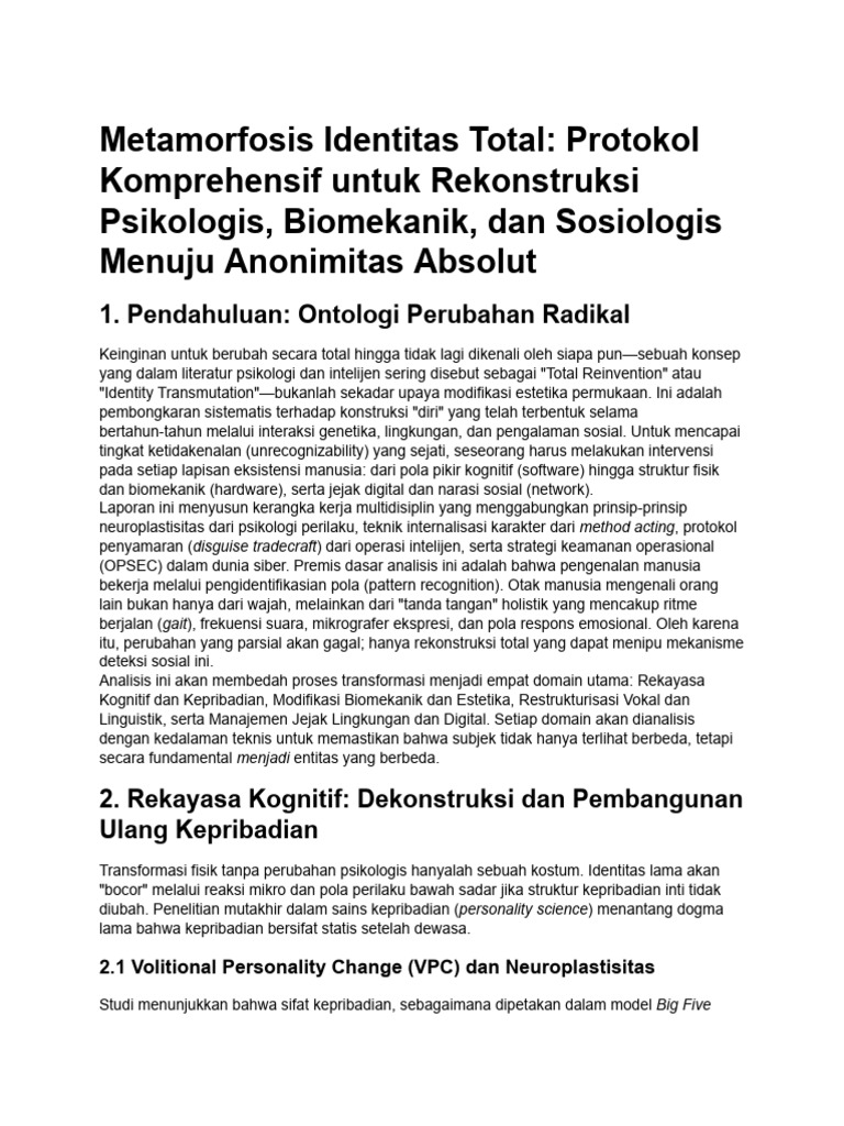 Transformasi Diri Total Dan Rebranding Identitas | PDF