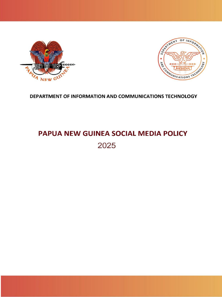 Papua New Guinea Social Media Policy 2025 | PDF
