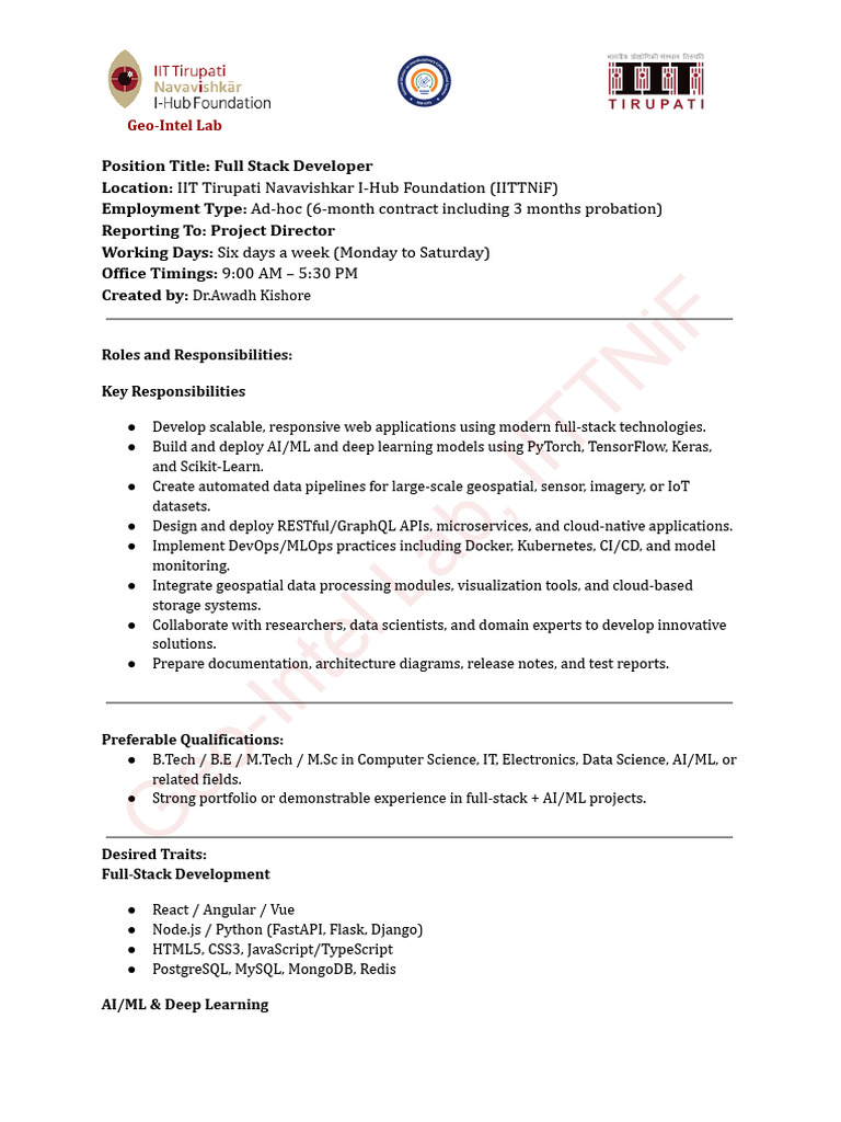 Full Stack Developer Gis Analyst | PDF | Arc Gis | Geographic ...