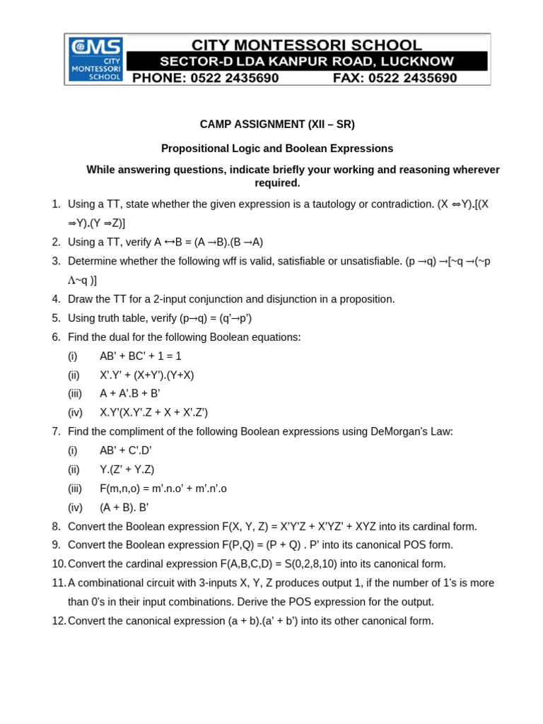 Camp Assignment1 Xii | PDF