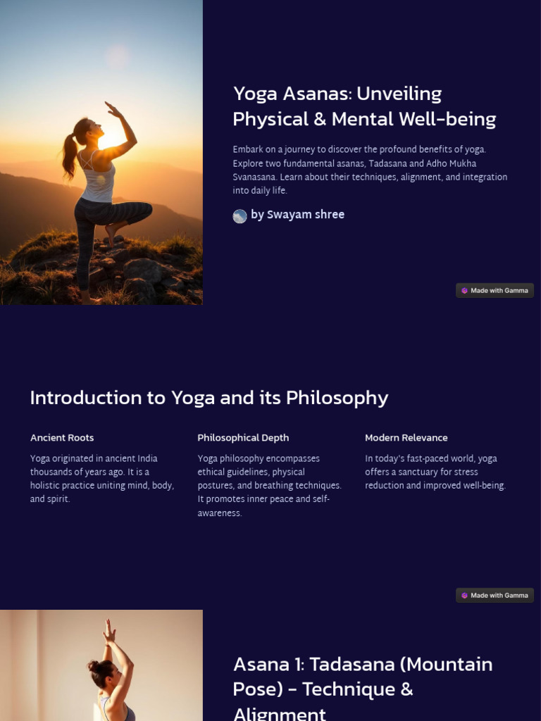 Yoga Asanas Unveiling Physical and Mental Well Being | PDF | Asana | Yoga