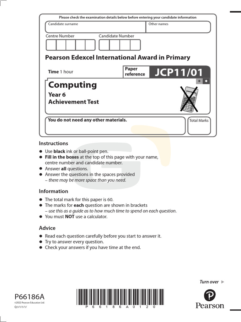 Pearson_Edexcel-Year6-Computing-June-2022-Question | PDF | Computer ...