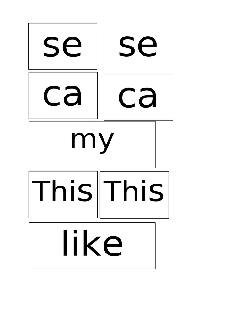 Word Cards | PDF