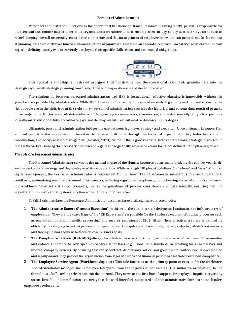 Personnel Administration | PDF | Human Resource Management | Employment