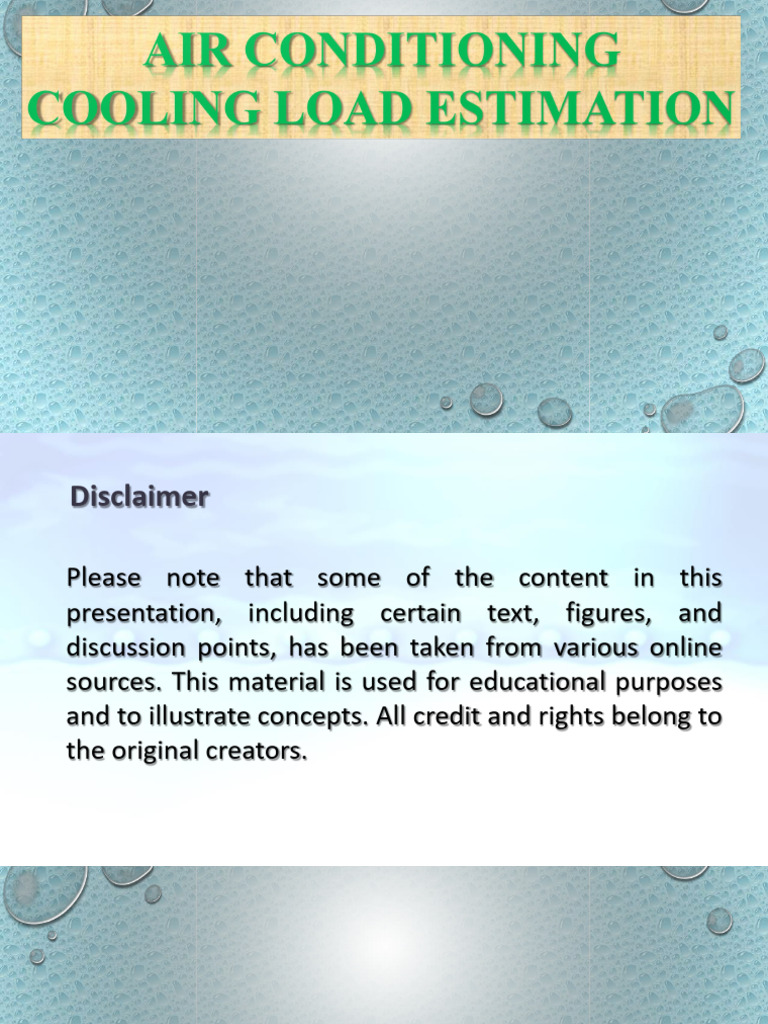 Cooling Load Estimation Sample (Carrier) | PDF | Ventilation ...