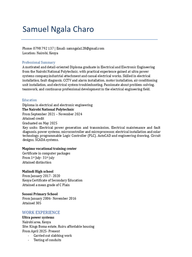 CV Sam improvised 12 | PDF | Programmable Logic Controller | Electronic ...