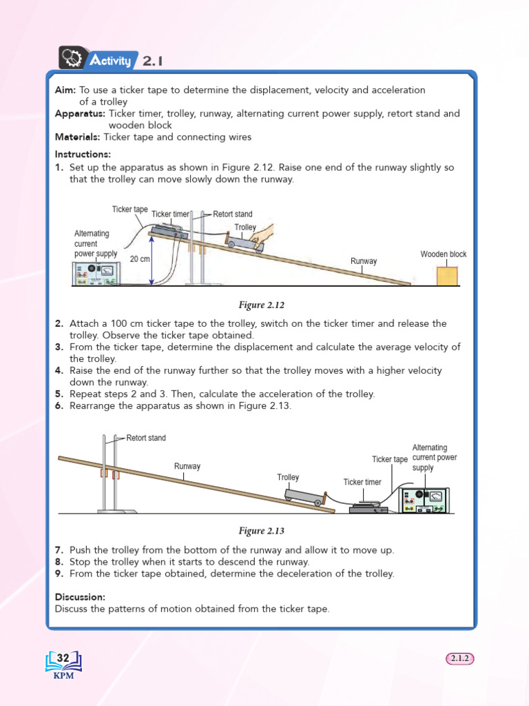 Experiment - Form 4 Ticker Tape & Ticker Timer | PDF | Acceleration ...