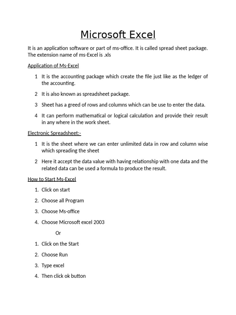 Excel Note（1） | PDF | Microsoft Excel | Spreadsheet