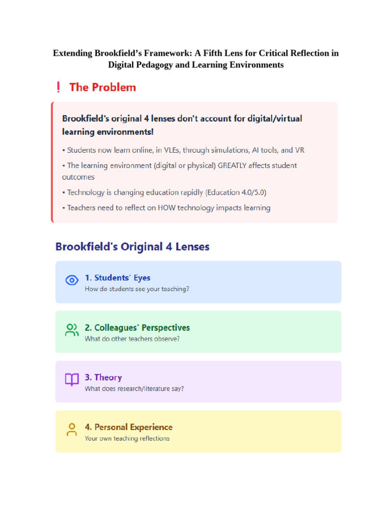 Summary - Extending Brookfields Framework | PDF