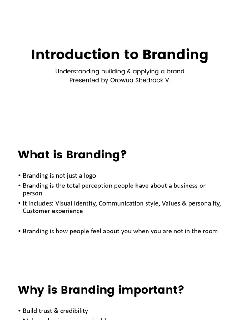 Introduction To Branding | PDF