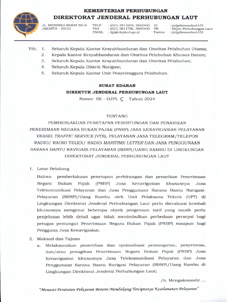 Se DJPL 5 Tahun 2024 | PDF