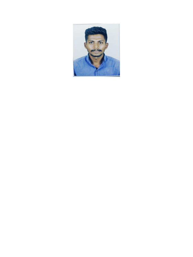 Manoj Kumar N Resume With Photo SignatureSpace | PDF