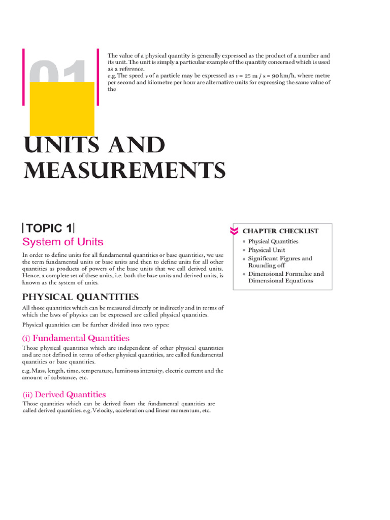 Physics 1 Units N Measurement | PDF