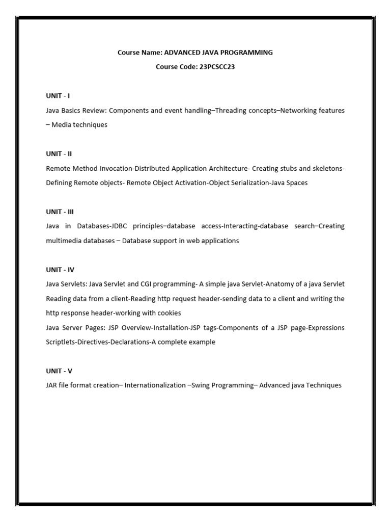Advanced Java Notes | PDF | Java (Programming Language) | Java Virtual ...
