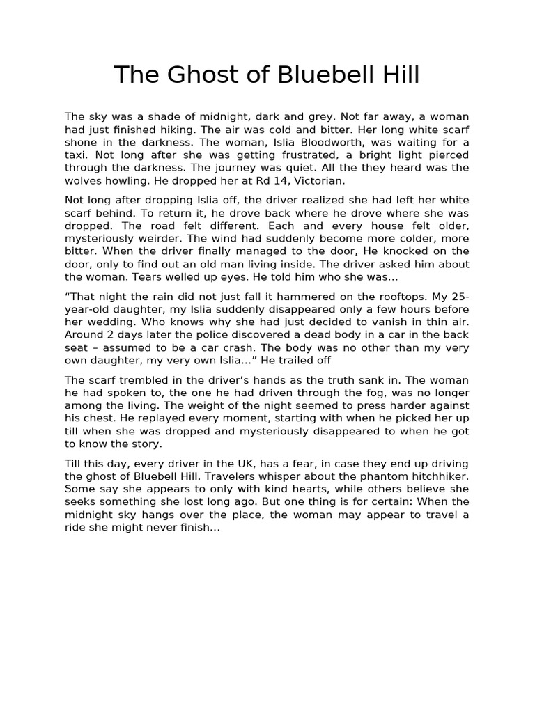 The Ghost of Bluebell Hill | PDF
