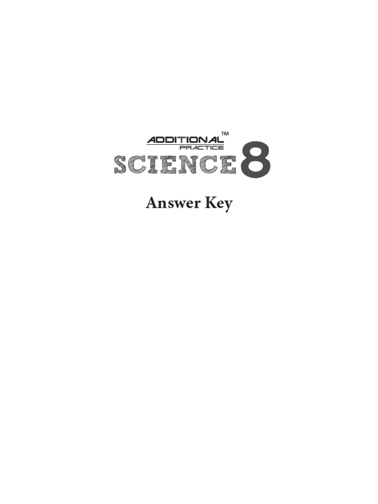 Science 8 Answer Key | PDF | Fuels | Metals