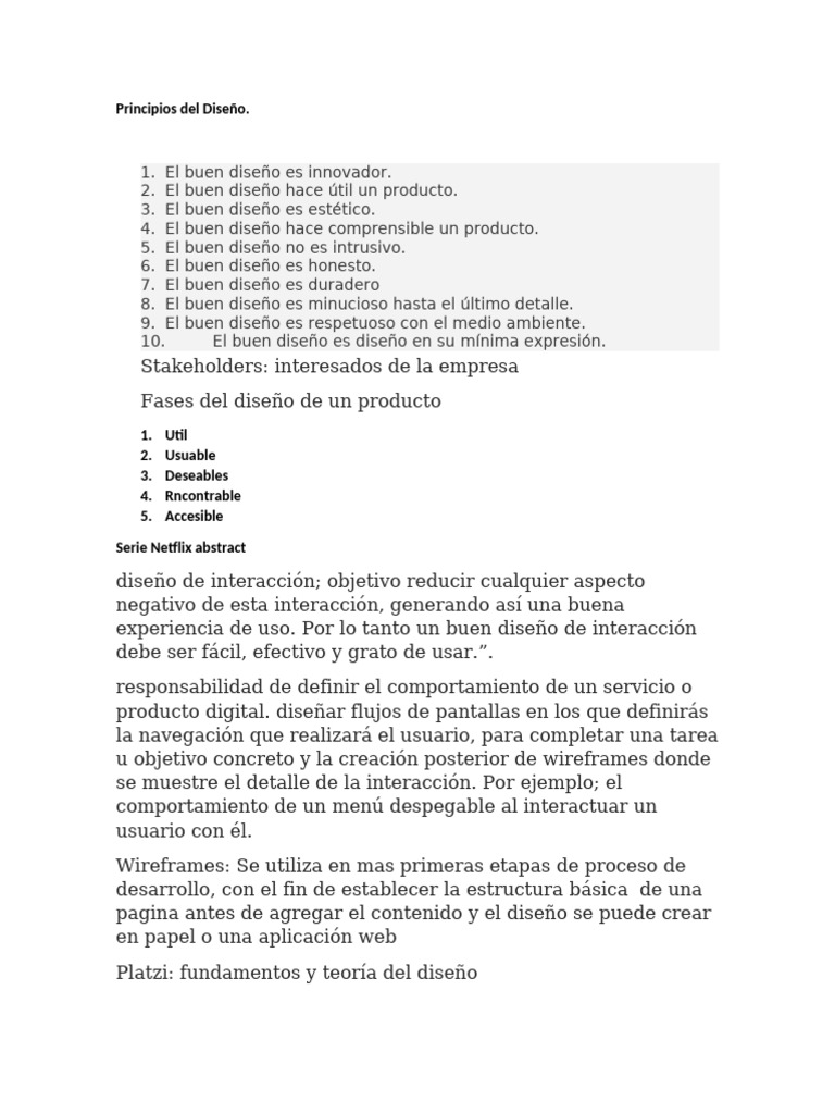 Los 10 Principios Del Diseño | PDF