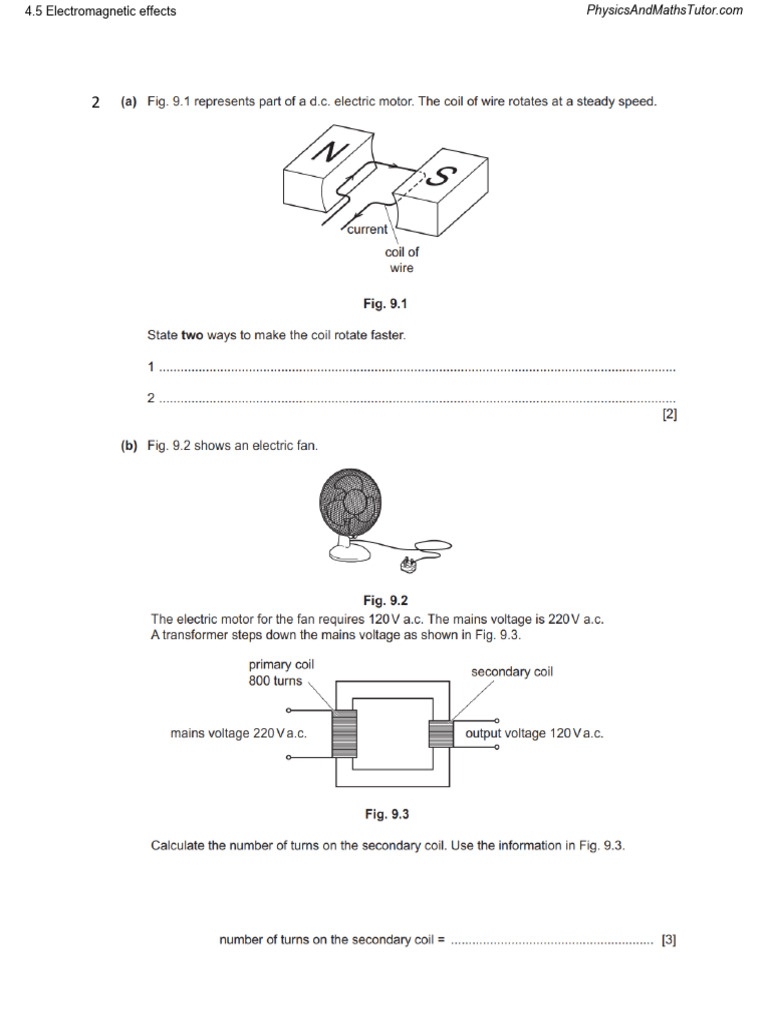 4.5 Electromagnetic Effects QP-3 | PDF
