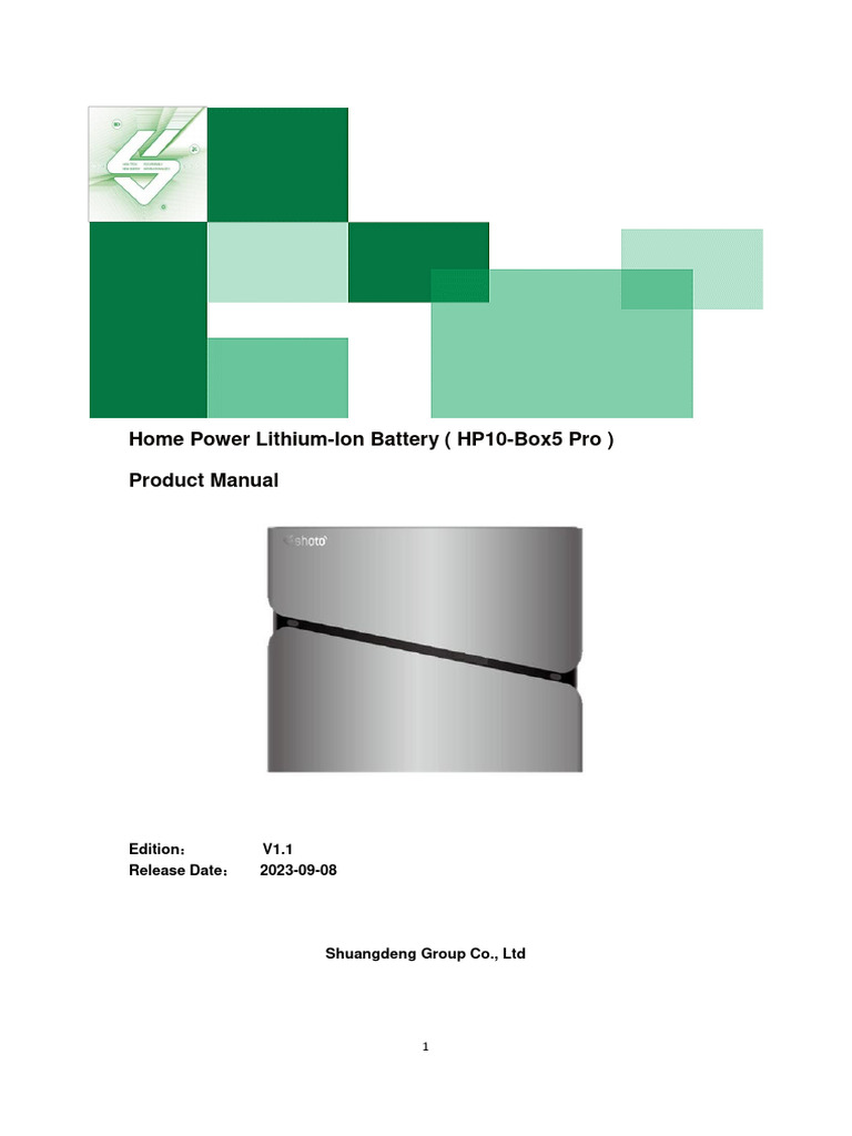 Product Manual HP10 Box5 Pro | PDF | Power Inverter | Manufactured Goods