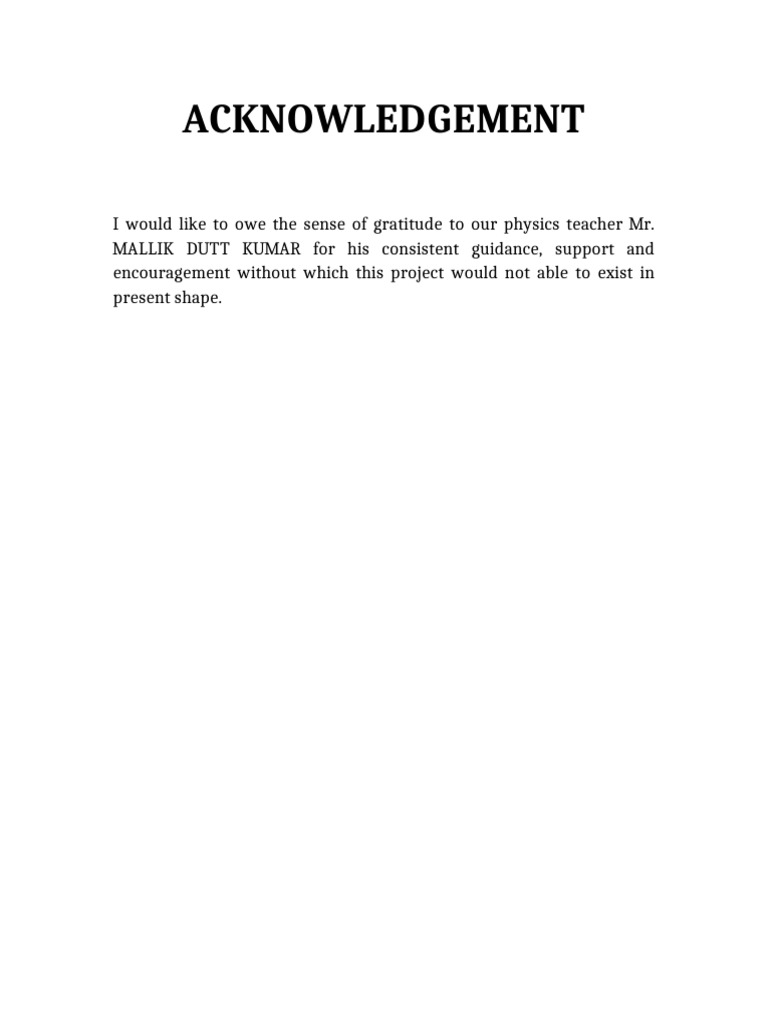Acknowledgement A4 | PDF