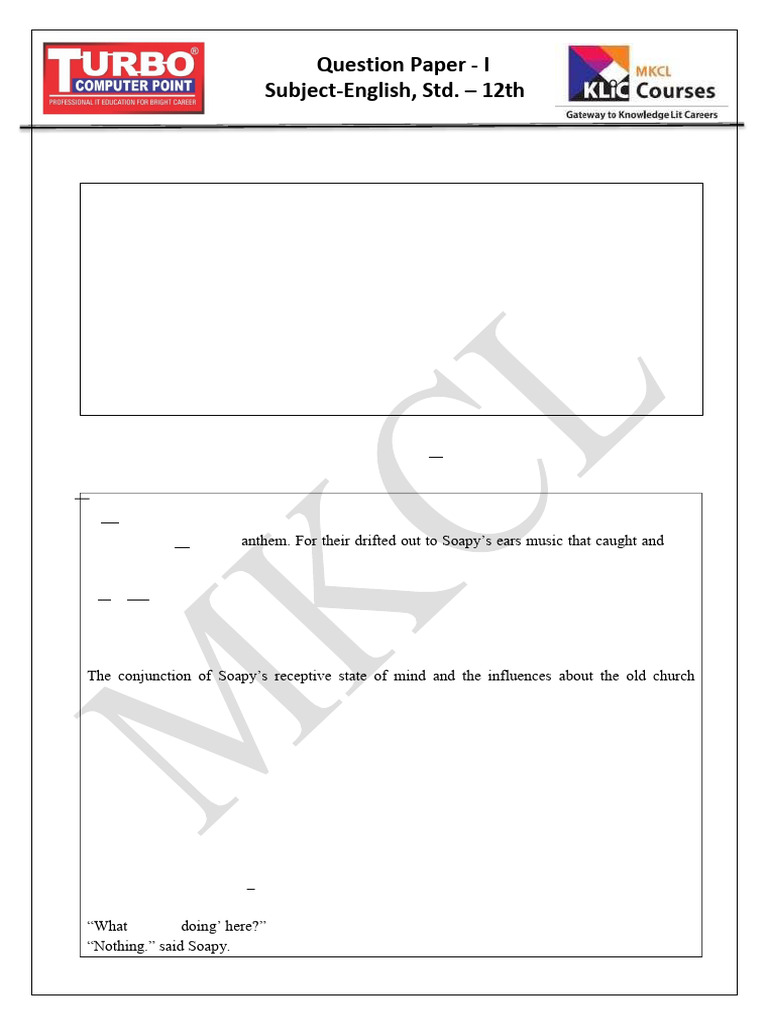 Set 1 - 12th English Question Paper TURBO | PDF | Tsunami | Novels