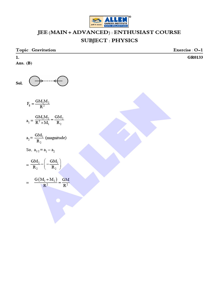 Gravitation EX SOL 1 | PDF | Chess Theory | Chess