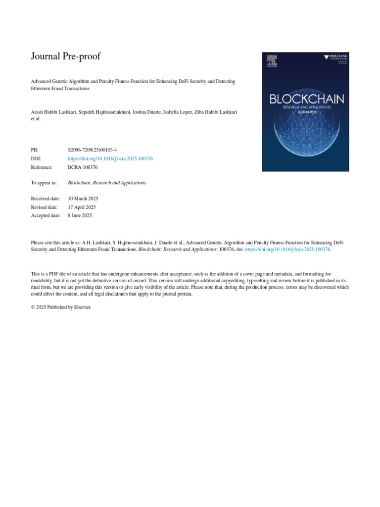 Advanced Genetic Algorithm and Penalty Fitness Function 2025 Blockchain ...
