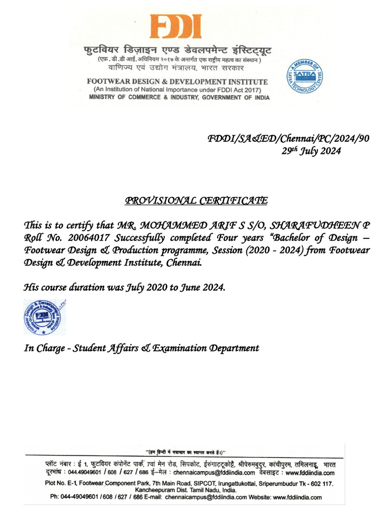 Provisional - Arif | PDF