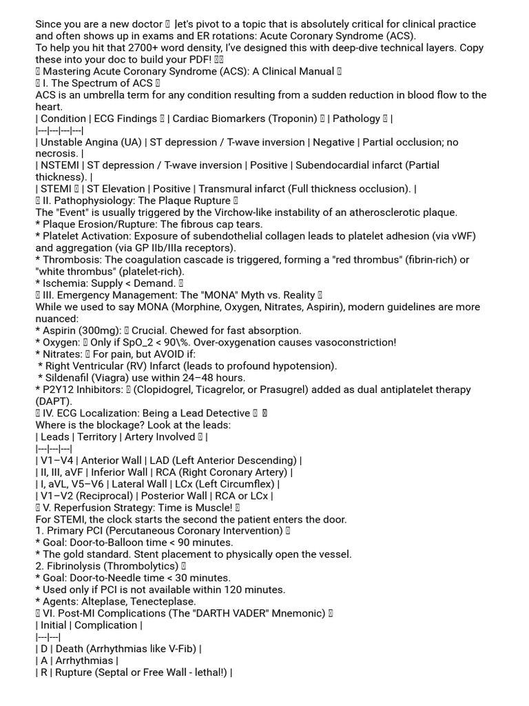 ACS 3 | PDF | Myocardial Infarction | Cardiovascular Physiology