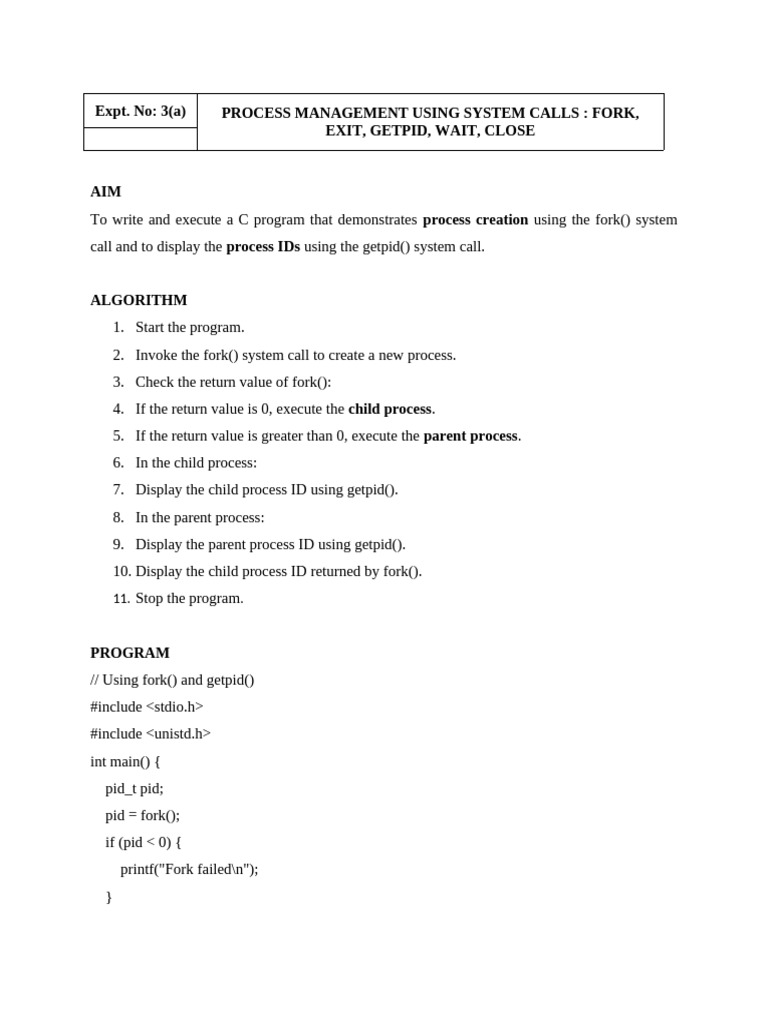 Expt 3-5 | PDF | Software Development | Process (Computing)