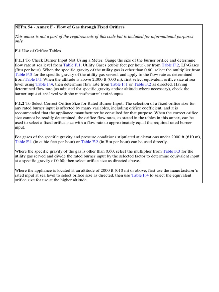Orifice Sizing Instructions Tables | PDF | Flow Measurement | Natural Gas