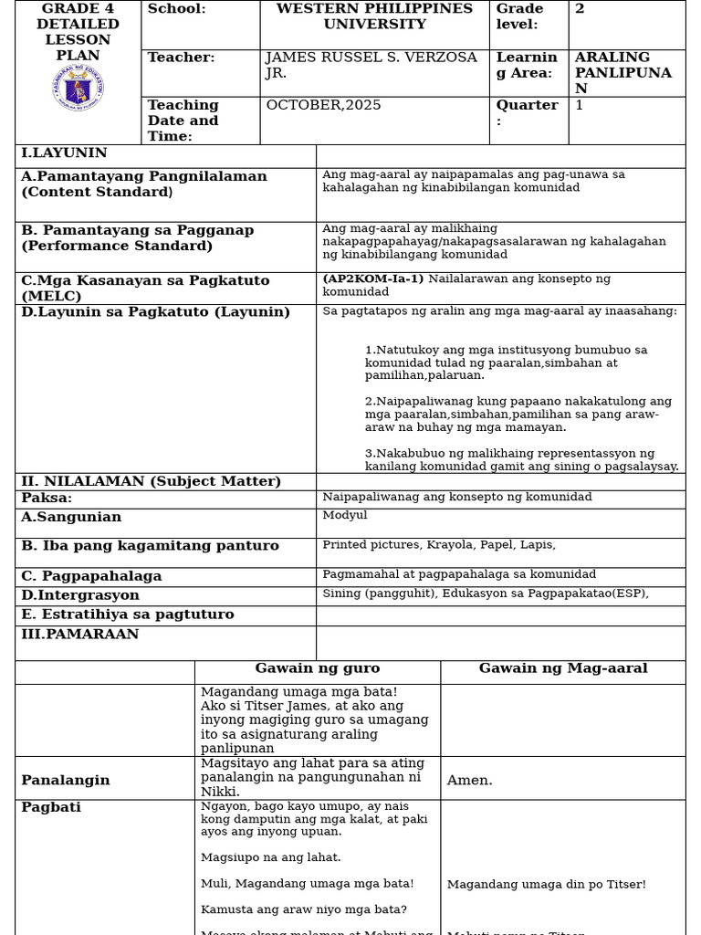 Lesson Plan AP-3 | PDF
